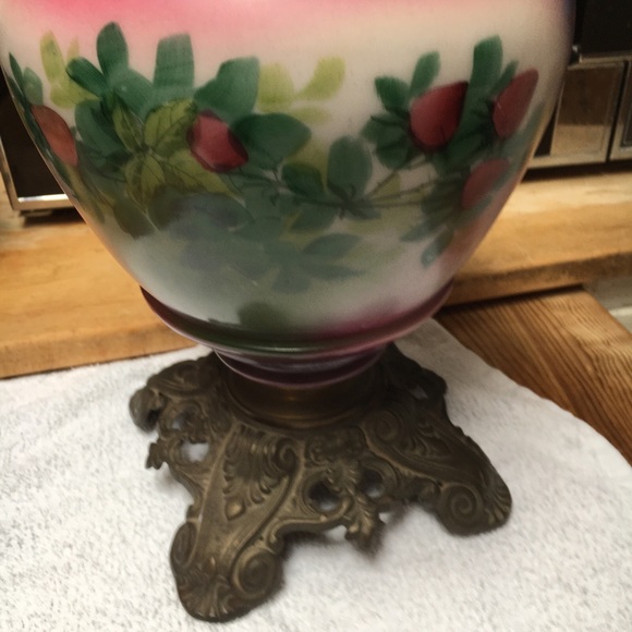 Accents | Vintage Victorian Hand Painted Ceramic And Brass ...